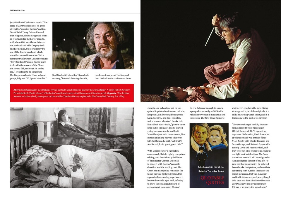 The Omen 1976 Gregory Peck Billie Whitelaw horror movie magazine guide ...