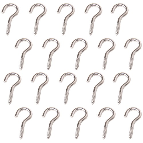 100 Pcs Screw Hook Hooks、 Eyelet Screws for Ornaments Nickel Plating | eBay