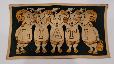 Early Original "LIATI" COLLEGE 10"x18" Felt Banner by COLLEGIATE of ...