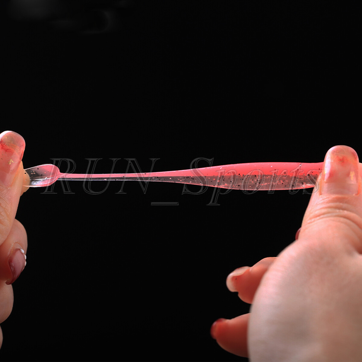 100pcs/kit 75mm Fake Shad Paddle Tail Worm Soft Fishing Lure Jig Bait ...