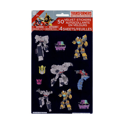 Hasbro Transformers Velvet Stickers - 4 Sheets, 50 Stickers | eBay