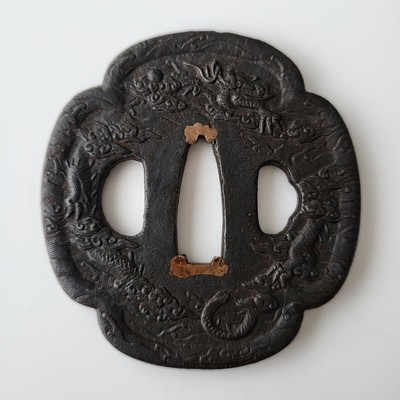 Tsuba - Carved Dragon
