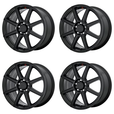 4x Motegi 18x8 MR142 CS8 Wheels Satin Black 5x4.5 / 5x114.3 5x100 +45mm ...