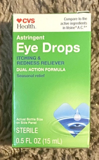 4pc CVS Astringent Eye Drops Itching and Redness 0.5 Oz Each Exp 05/22 ...