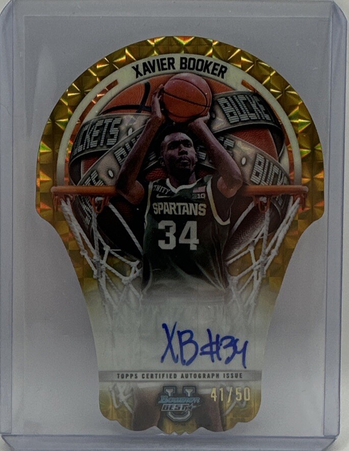 2023-2024 BOWMAN U BEST XAVIER BOOKER BUCKETS GOLD/50 ON CARD AUTO | eBay