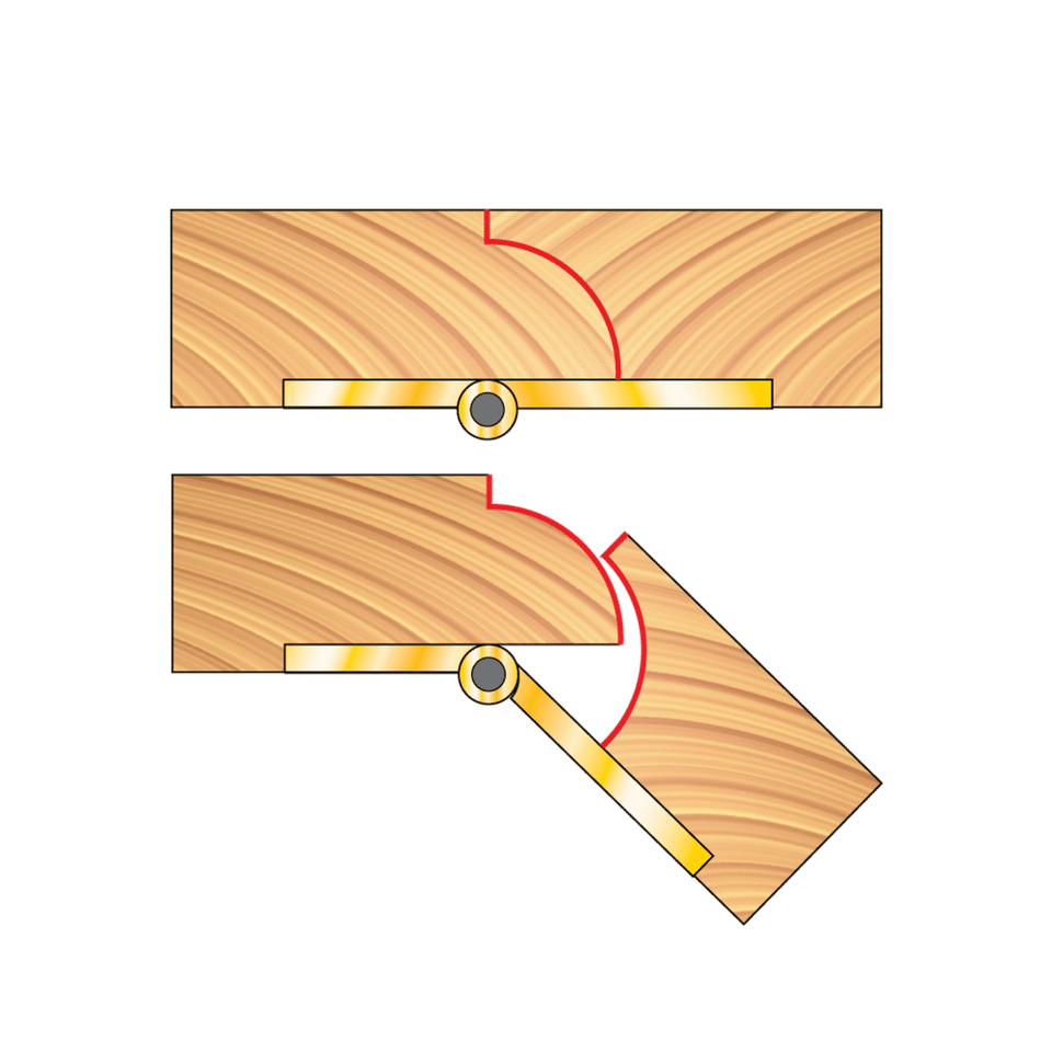 NEW FREUD 33-116 CARBIDE DROP LEAF TABLE ROUTER BIT SET COVE & ROUNDING ...