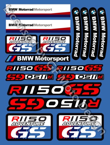BMW GS Adventure Motorcycle R1150GS Motorrad Decal set sheet 35 ...