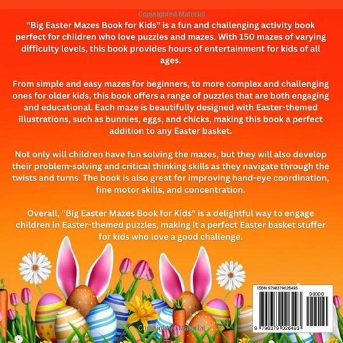 Easter Basket Stuffers: Big Easter Mazes Book for Kids: 150 Mazes of 3 ...