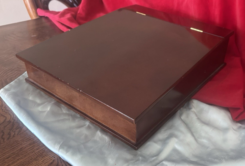 Bombay Company Lap Desk Writing Box Mahogany Wood Slanted Hinged ...