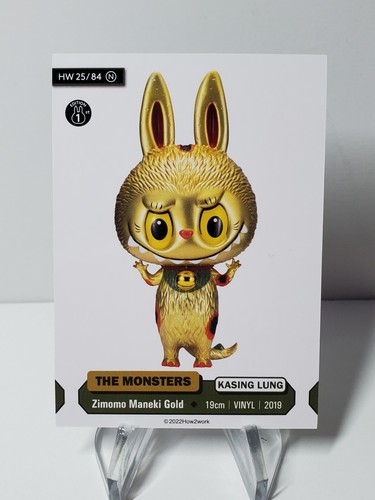 2022 How2Work THE MONSTERS LABUBU Series #1 CARD! "ZIMOMO MANEKI GOLD ...