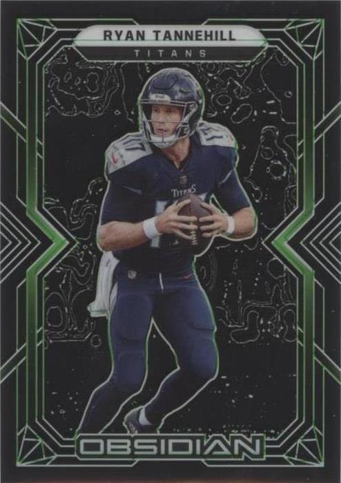 2022 Panini Obsidian - Ryan Tannehill #100 Electric Etch Green /50 for ...