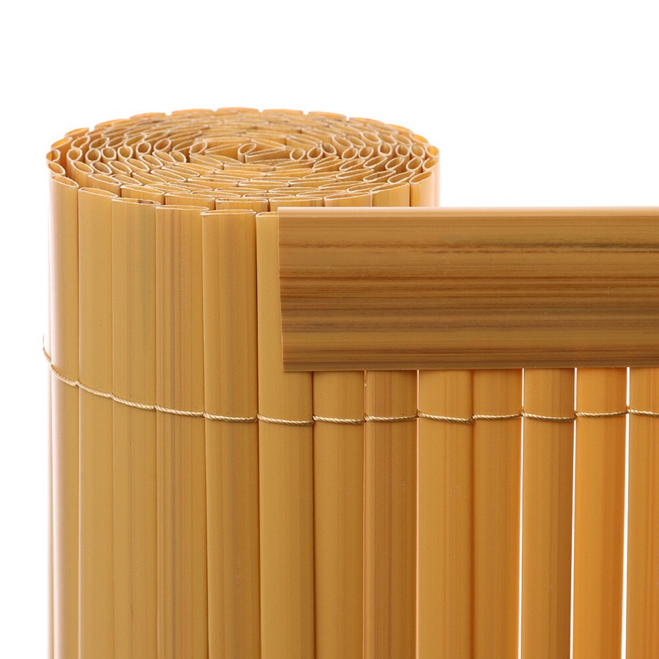 PVC Garden Screening Roll Fence Privacy Border Panel Bamboo Effect ...