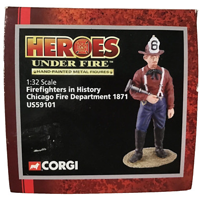 NIB! Corgi Heroes Under Fire ~ CHICAGO FIRE DEPT. Firefighter Figure ...
