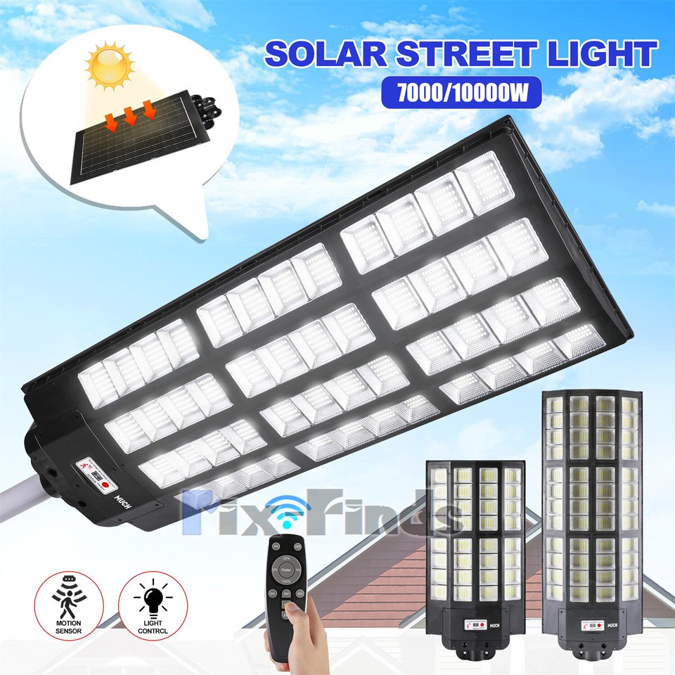 11000W Commercial LED Solar Street Light Outdoor Dusk to Dawn Solar ...