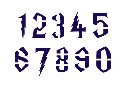 WIZARD Numbers Stencil - 2 Inch Sorcerer Font Address House Sheet S923 ...