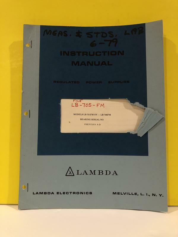 Lambda Models LB-705-FM, LB-701FM-OV, LB-706FM Bearing Instruction Manual | eBay
