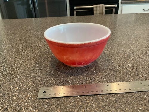 Vintage Pyrex #402 Mixing Nesting Bowl Red USA | eBay
