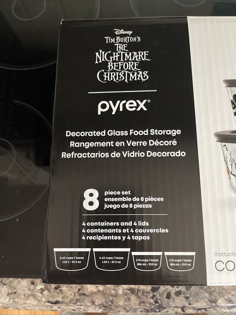 PYREX Disney the Nightmare Before Christmas Glass Bowls Set - 8 Piece ...