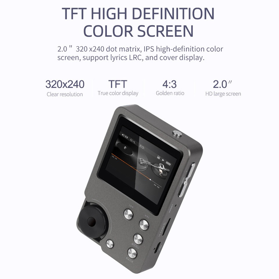 HiFi MP3 Player Lossless DSD DAC Flac High Resolution Music Player ...