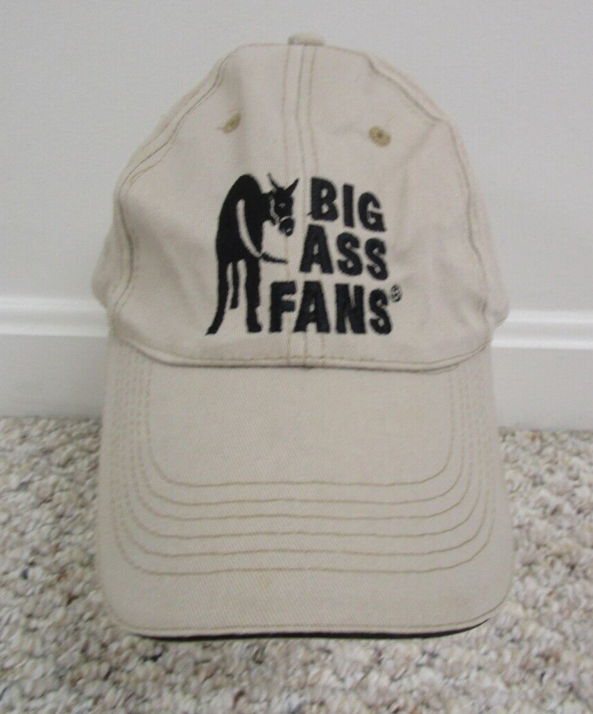 Big Ass Fans Spellout Donkey Logo Baseball Hat Cap Ta… - Gem