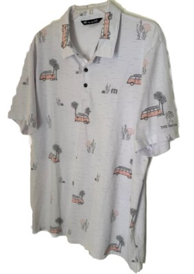 Travis Mathew Polo Shirt Mens XL Golf Pima Cotton Poly Short Sleeve VW ...