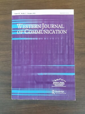 Western Journal of Communication Vol. 87 No. 3 May-June 2023 | eBay