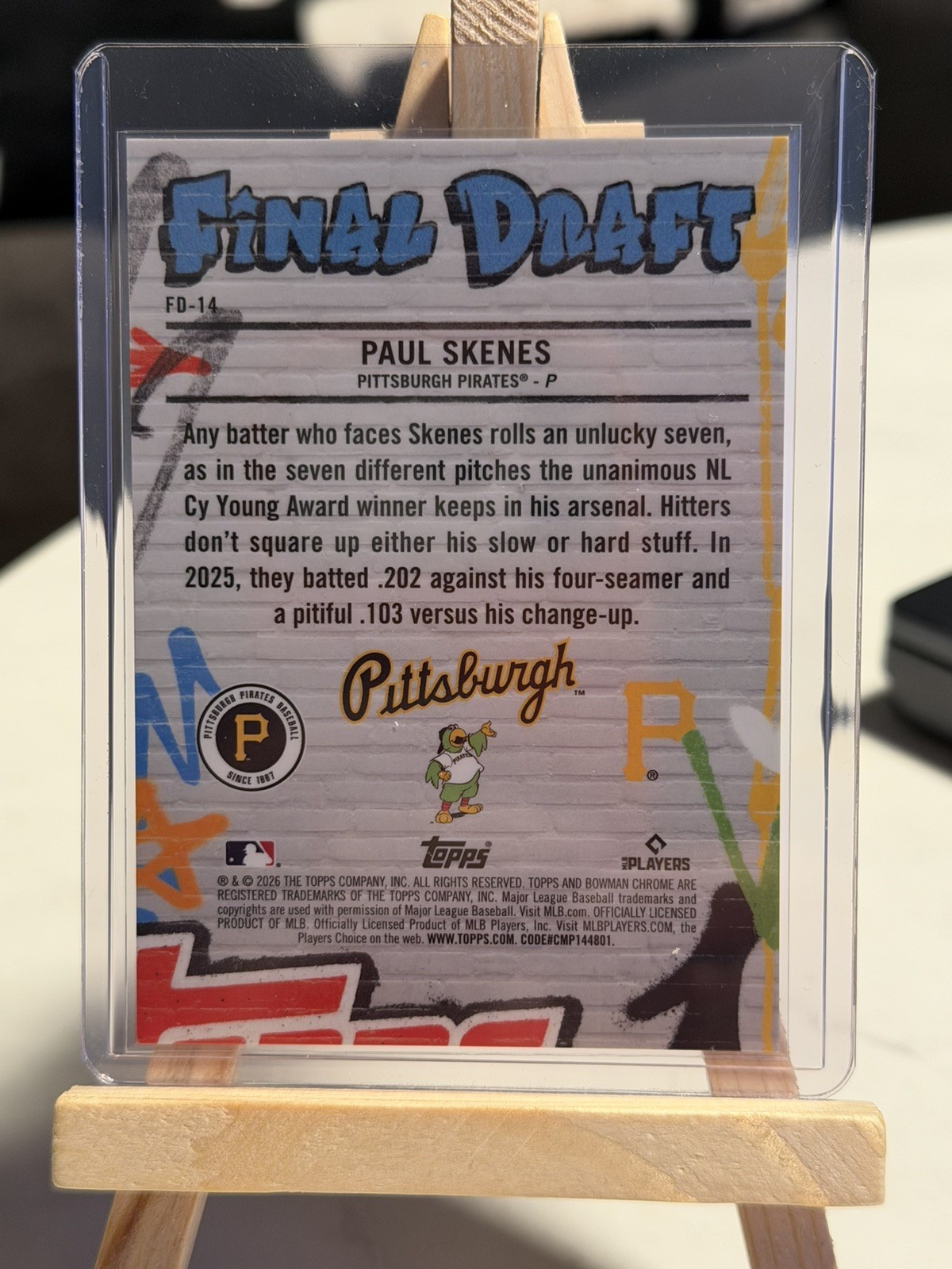 2026 Bowman Baseball Paul Skenes Final Draft case hit SSP
