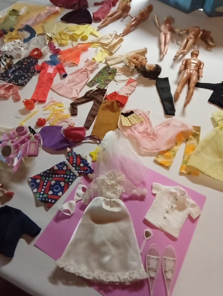 Large Mixed, Vtg LOT NUMBER 2, Barbies KEN Doll, Case, Clothes ...