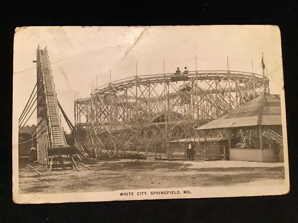 1907- 1912 SPRINGFIELD MISSOURI WHITE CITY AMUSEMENT PARK ROLLER COASTER PCARD | eBay