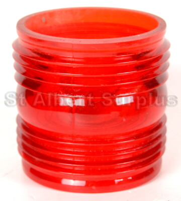NAVY NAVIGATION NAUTICAL MARKER LIGHT LAMP GLASS - RED - VINTAGE ...