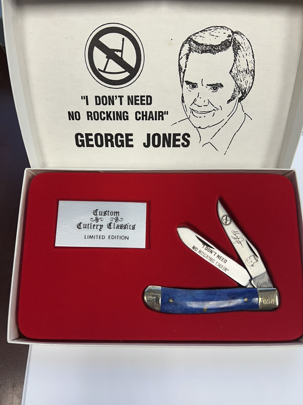 George Jones Knife “I don’t Need No Rocking Chair” Series #058 ...