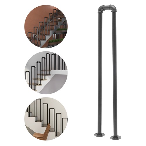 Retro Non-Slip Safety Stair Handrail Kit U-Shaped Railing Indoor ...