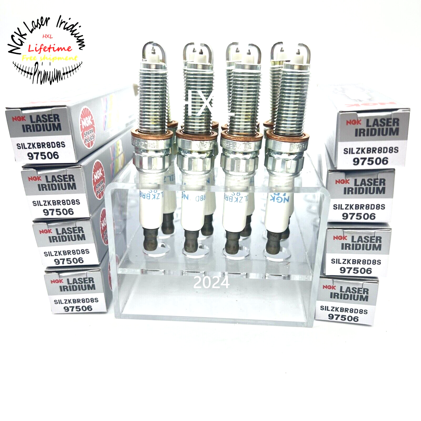 Set of 8 NGK 97506 - Laser Iridium Spark Plugs SILZKBR8D8S | eBay