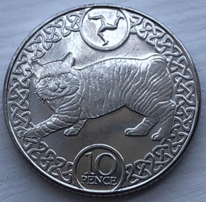 2019 Isle of Man 🇮🇲 10p Ten Pence Coin - Manx Cat (UNC from a Sealed ...
