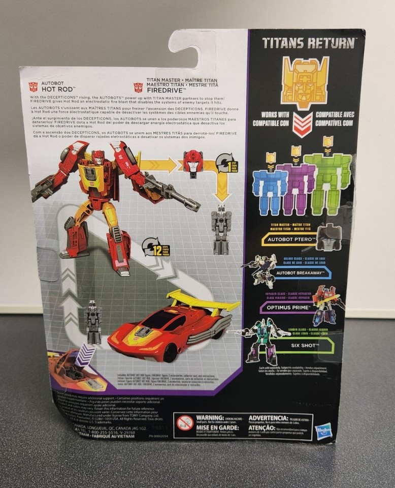 Transformers Titans Return Autobot Hot Rod + Headmaster Firedrive ...
