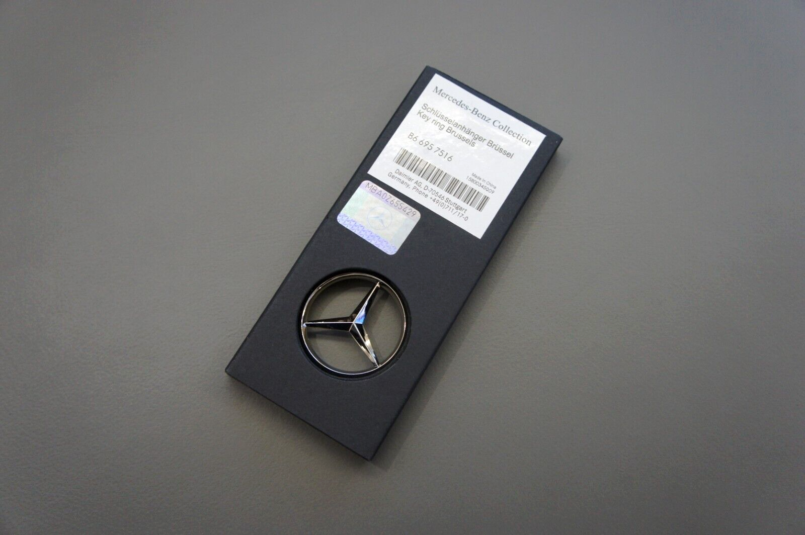 New Genuine OEM Mercedes-Benz Brussels Silver Stainless Steel Keychain ...