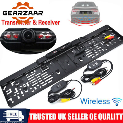 Universal Wireless UK Number Plate Reverse Camera Backup Kit Rear View ...