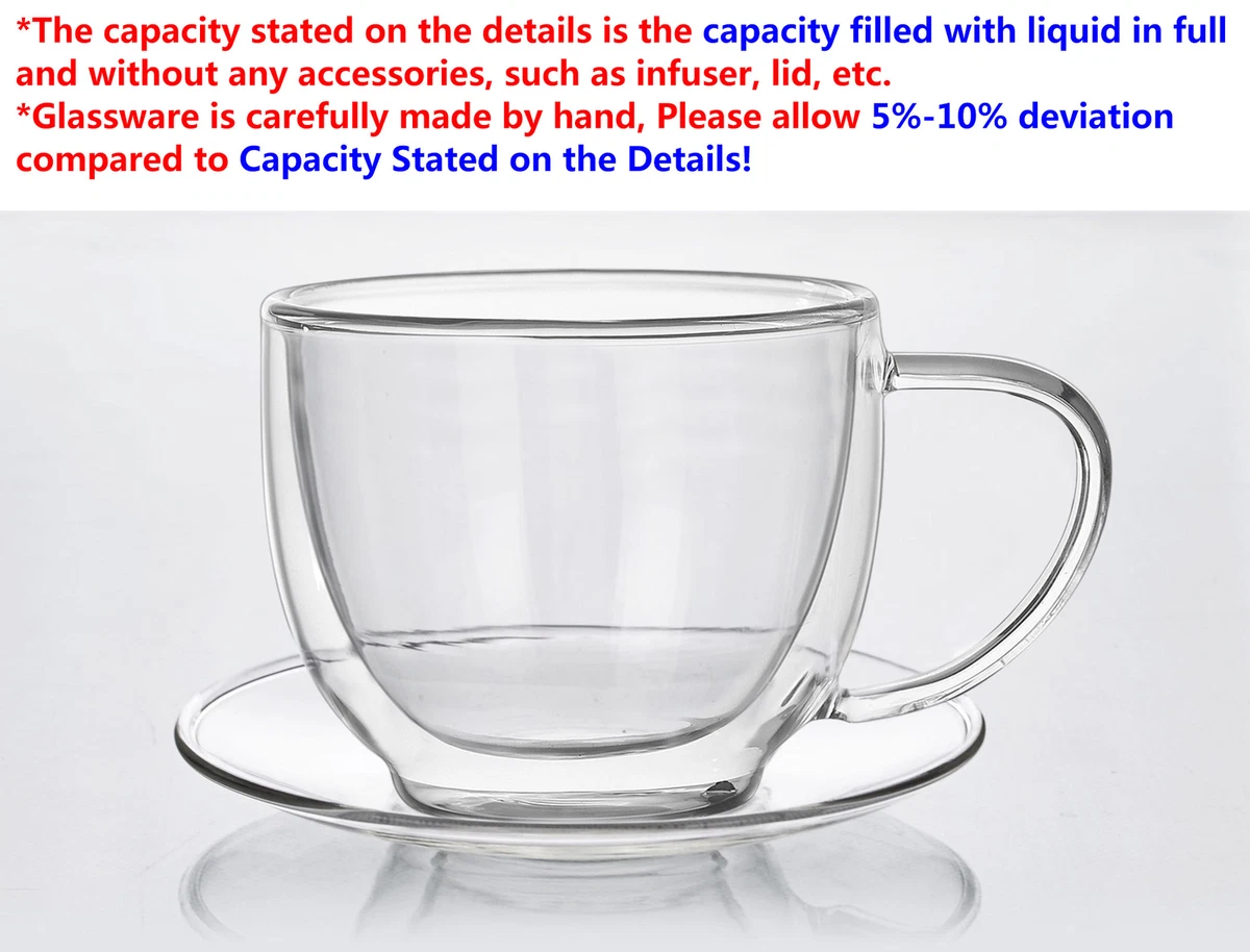 Clear Double Wall Coffee Mugs