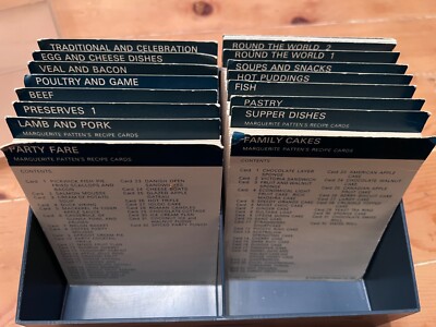 Vintage Marguerite Patten Recipe Cards Box Set. Retro 1960s British ...