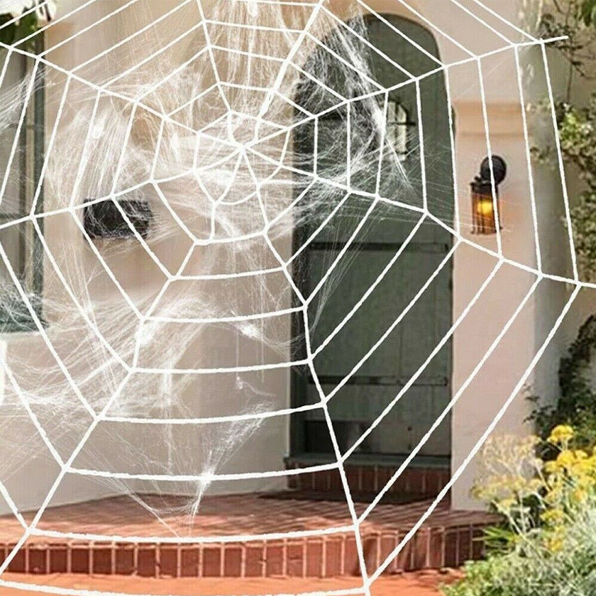 Halloween LED Giant Spider Web Large Cobweb Party Haunted House ...