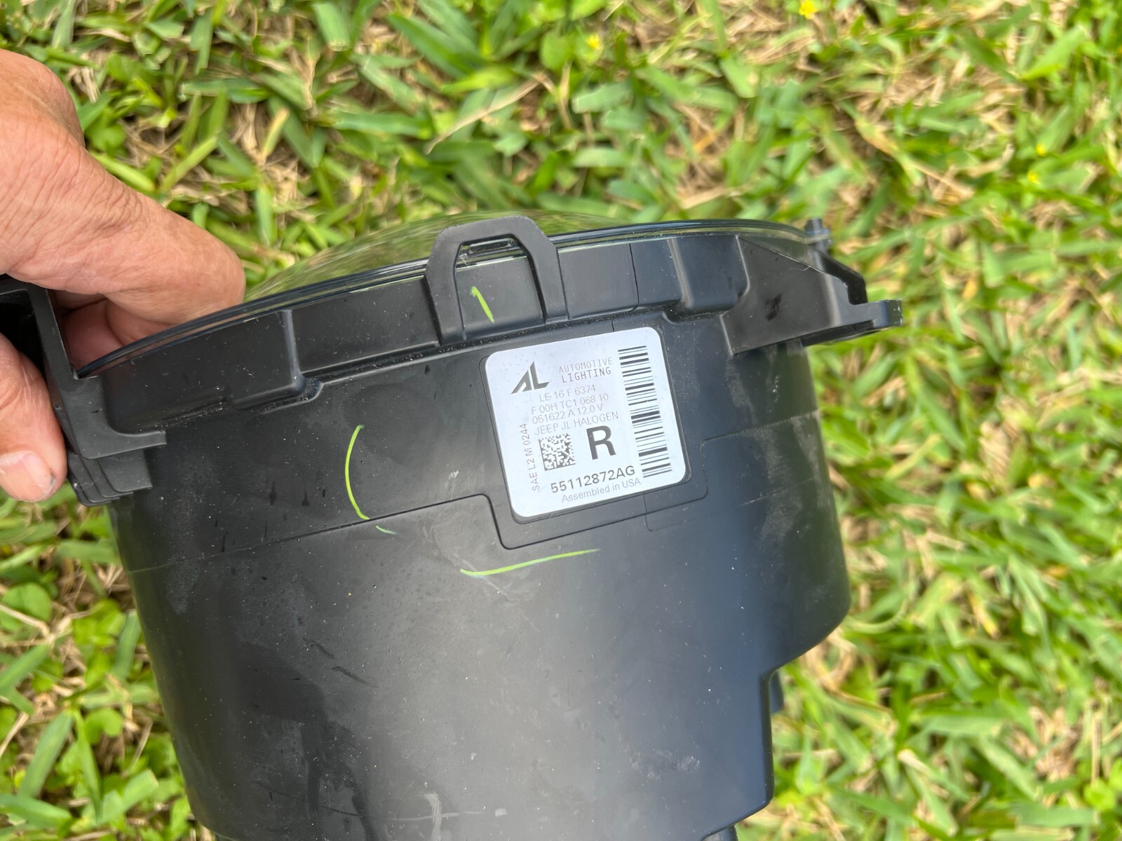 2018+-+2020+Jeep+Wrangler+Left+Driver+Halogen+Headlight+OEM+55112873AG ...