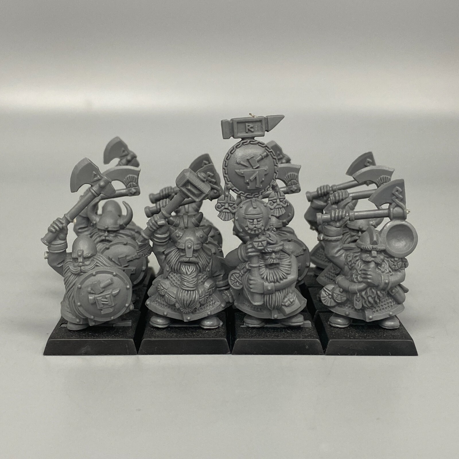 12 DWARF WARRIORS CLANSMEN DWARVES WARHAMMER COMMAND THE OLD WORLD AGE ...