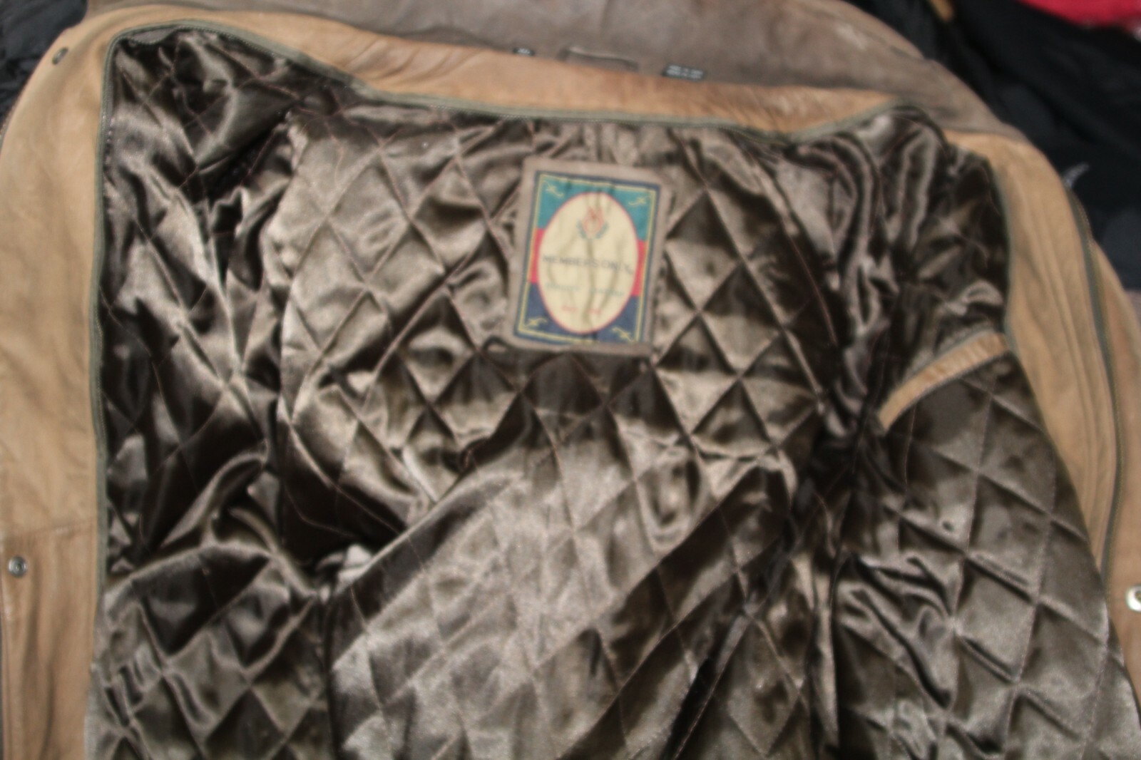 MEMBERS ONLY Leather Jacket Brown Bomber Jacket distr… - Gem