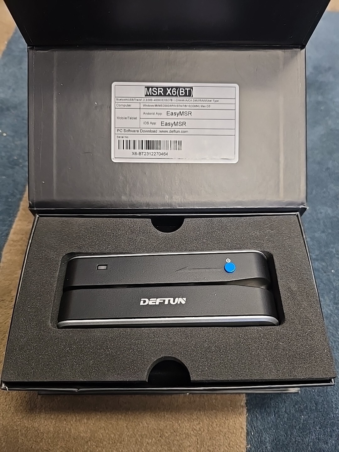 Deftun Bluetooth MSR-X6(BT) Magnetic Stripe Card Reader 3958969650934 ...