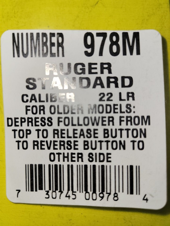 Ruger Standard Mark I & II 22LR 10 Rd Magazine Triple K 10rd Mag #978M ...