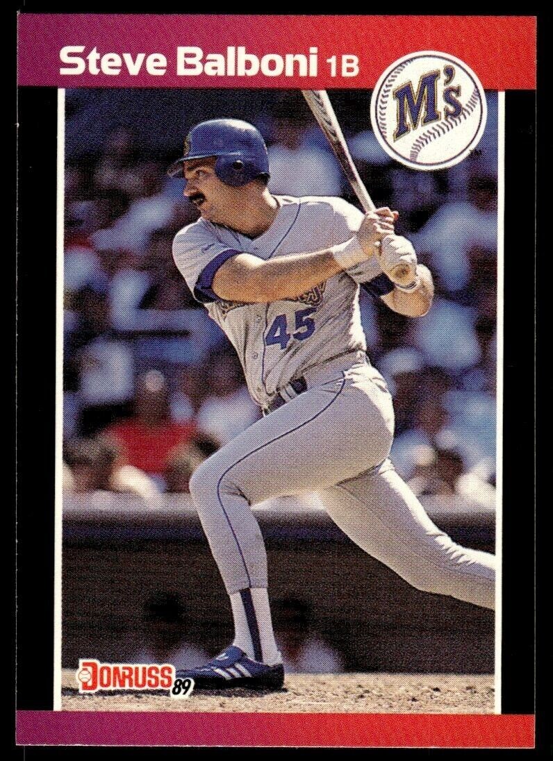 1989 Donruss #143 Steve Balboni 1st Base Seattle Mariners FREE shipping ...