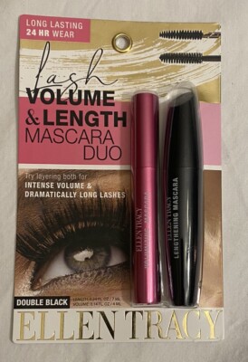 Ellen Tracy *Lash* Volume & Length Mascara Duo-Double Black BRAND NEW ...