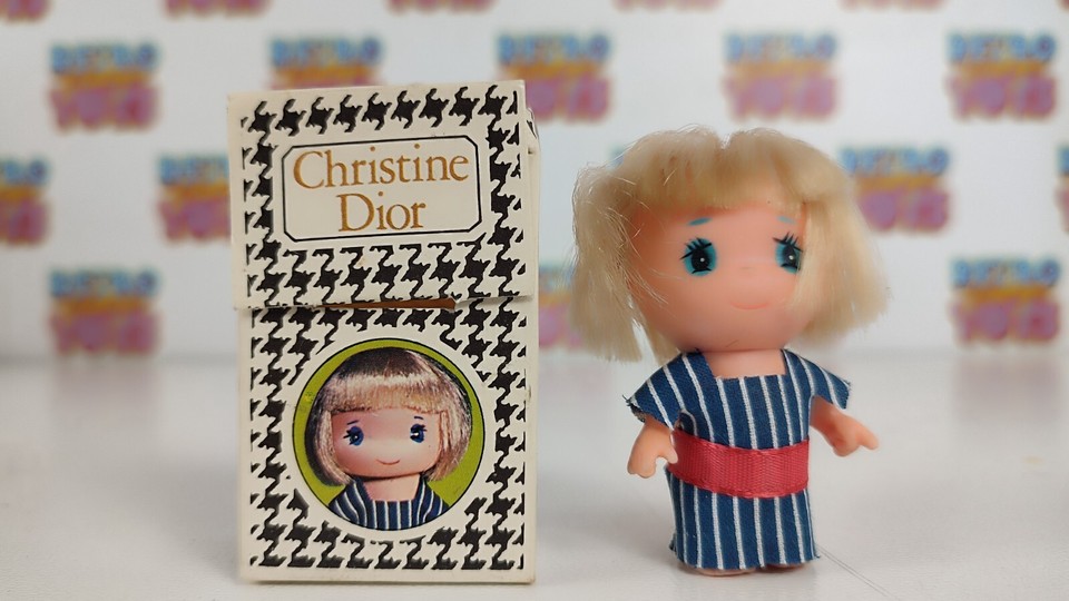 Christine Dior Blue Dress Red Band Vintage New Mini Doll Micro Rare | eBay