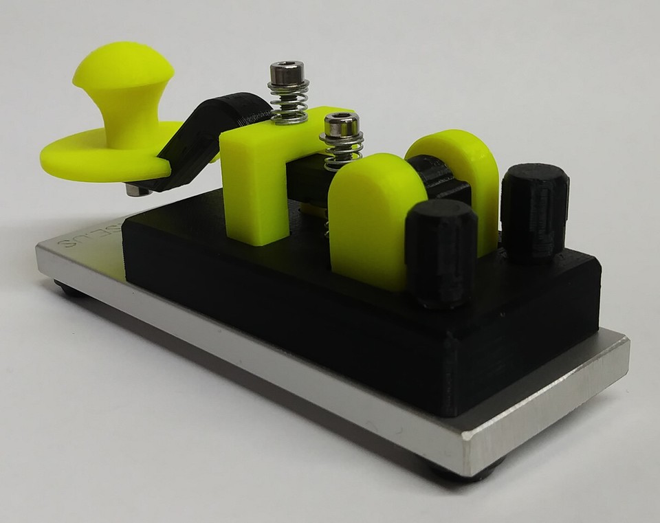 Yellow Camelback Morse Code Key Navy Style W/ Aluminum Base | eBay