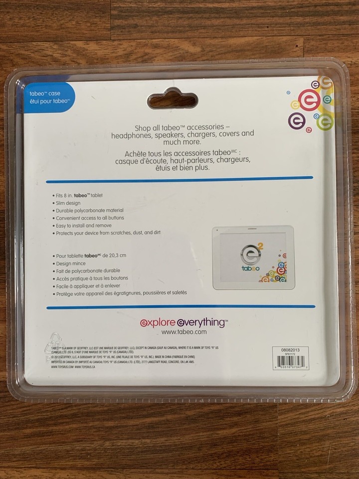 8” Tabeo Case for Tabeo Tablet Clear Convenient Durable protects NEW ...